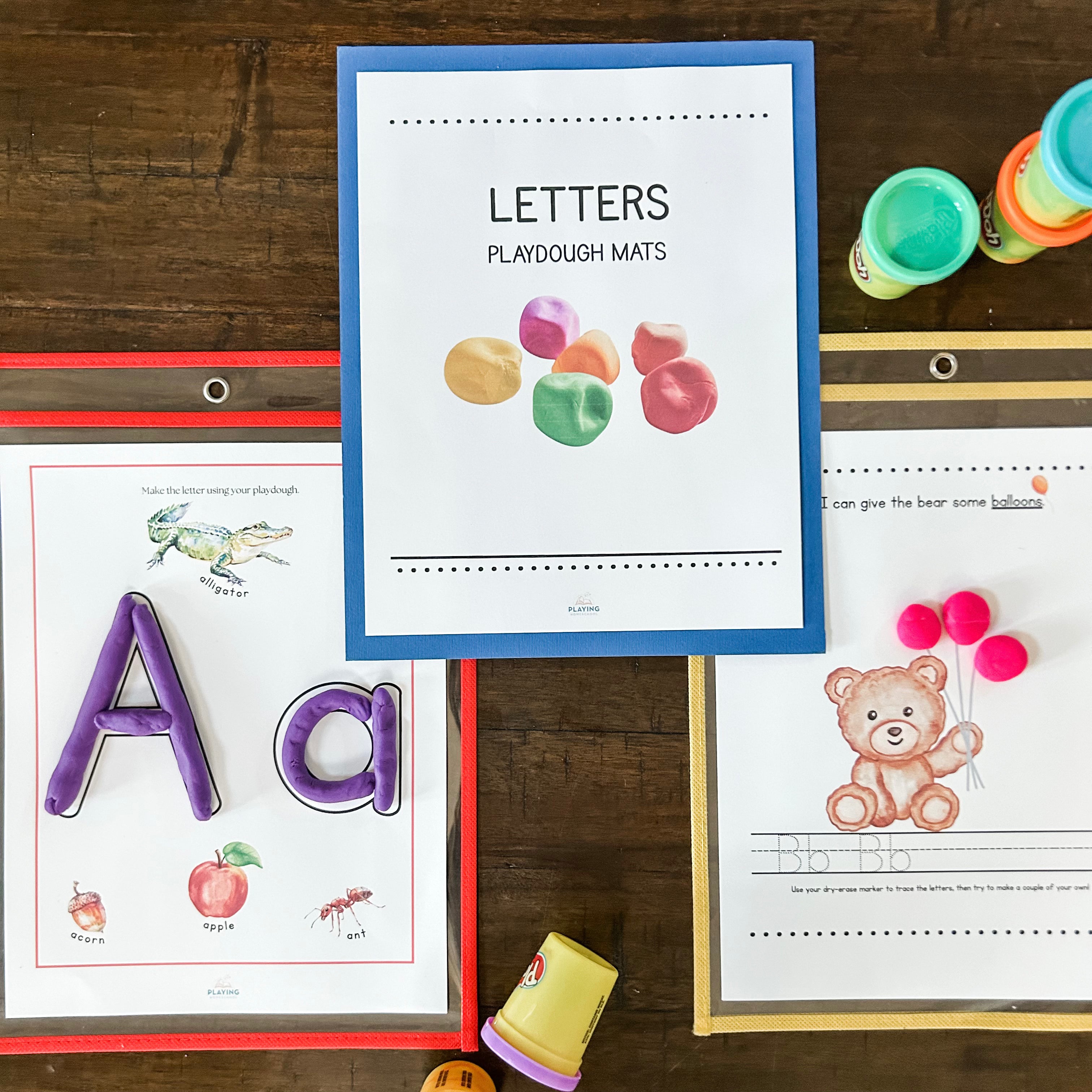 Letters Playdough Mats – Playing Homeschool